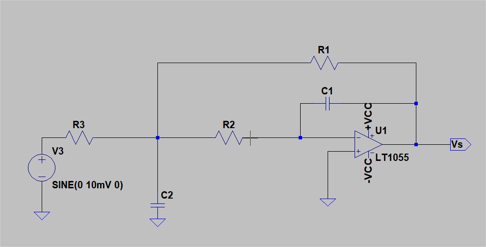 Fréquence de coupure filtre du 2nd ordre passe bas par MichelBlaze ...